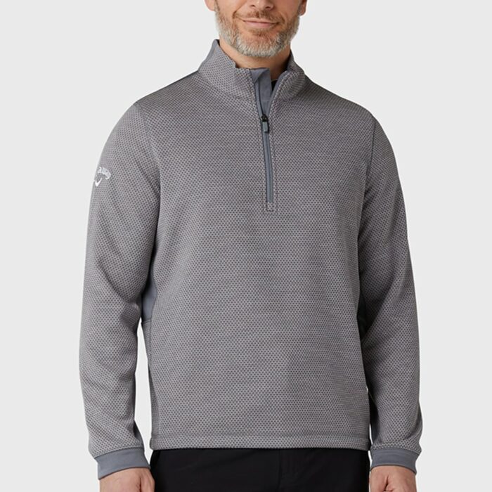 Callaway Golf Hex Textured 1/4-Zip Fleece - Grey - Colgan Sports